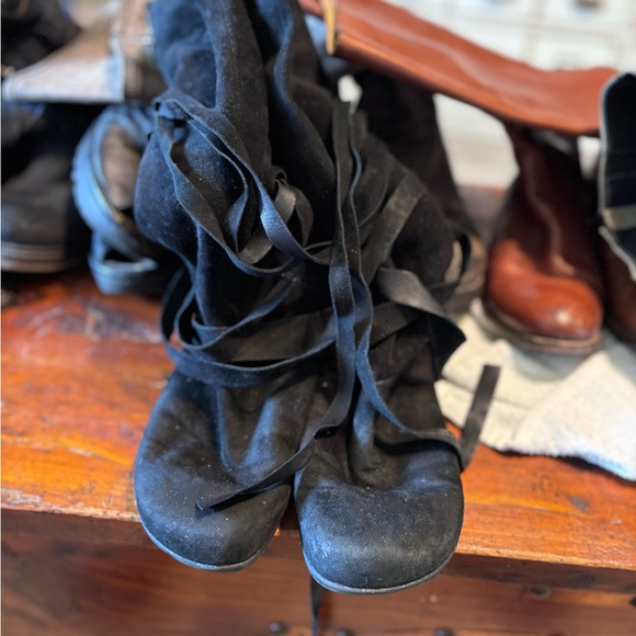 Lina | Shoes | Lina Black Lace Up Boots With Sleek Design | Poshmark